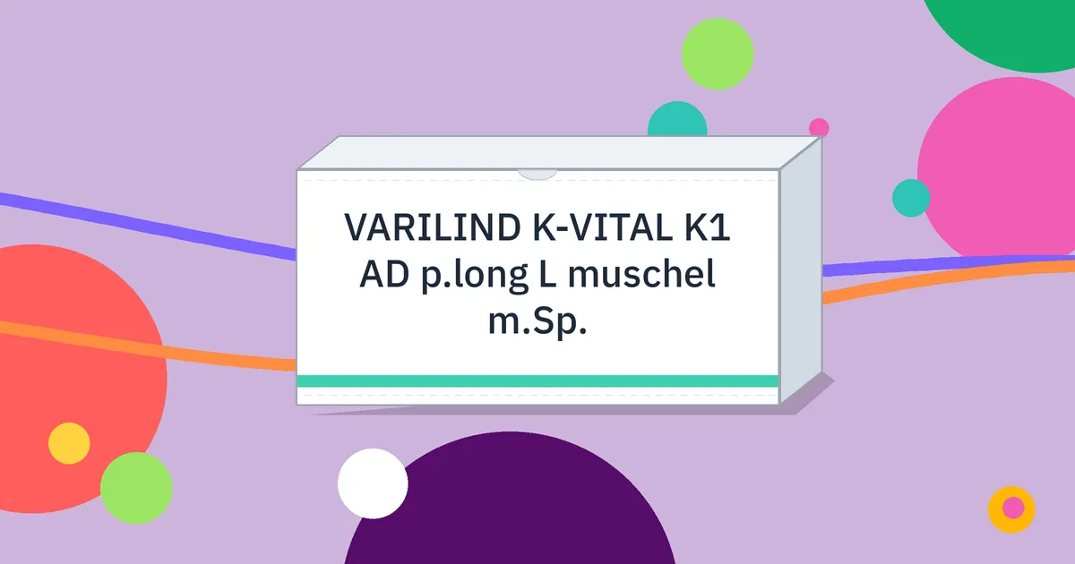 Symbolbild: Packung mit der Aufschrift VARILIND K-VITAL K1 AD p.long L muschel m.Sp. (PZN 20567128) – Verfügbarkeit und Bezug in Apotheken in Frankfurt am Main