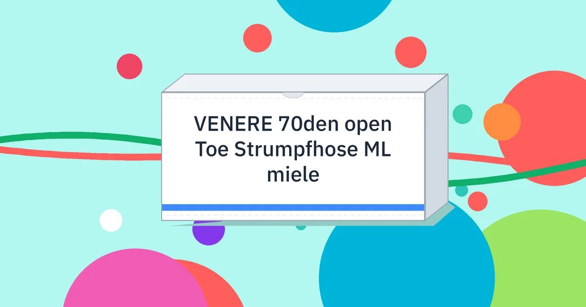 Symbolbild: Packung mit der Aufschrift VENERE 70den open Toe Strumpfhose ML miele (PZN 16174469) – Verfügbarkeit und Bezug in Apotheken in Frankfurt am Main