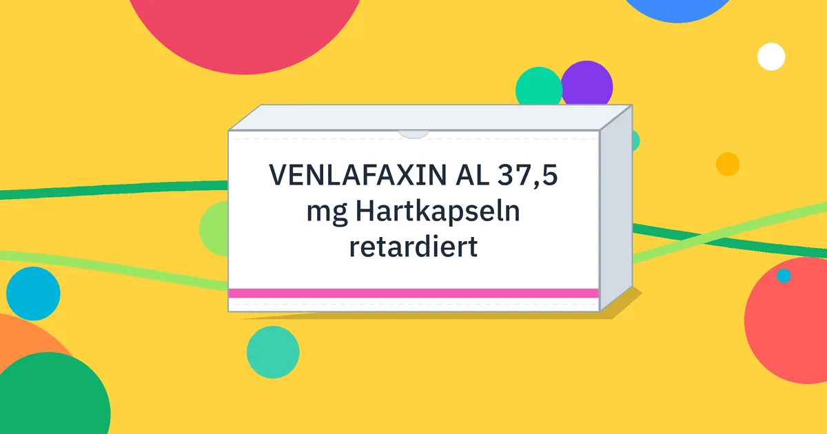 Symbolbild: Packung mit der Aufschrift VENLAFAXIN AL 37,5 mg Hartkapseln retardiert (PZN 13572531) – Verfügbarkeit und Bezug in Apotheken in Frankfurt am Main