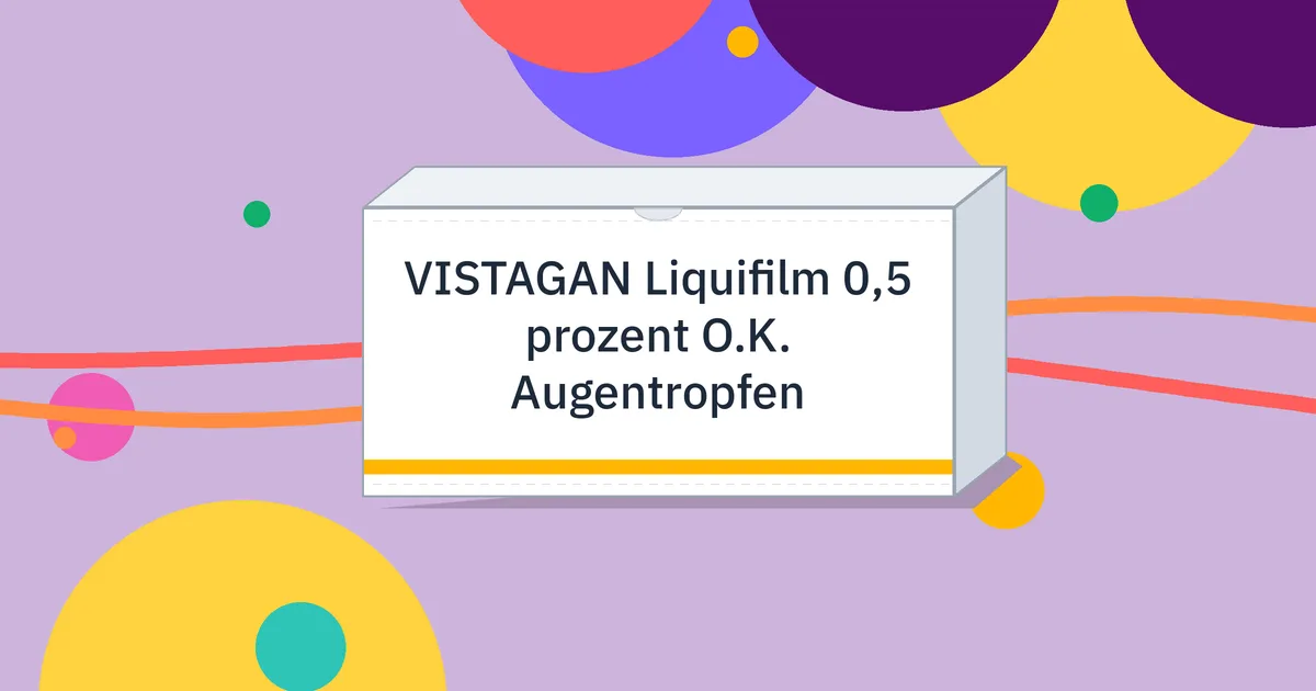 Symbolbild: Packung mit der Aufschrift VISTAGAN Liquifilm 0,5 prozent O.K. Augentropfen (PZN 04939665) – Verfügbarkeit und Bezug in Apotheken in Frankfurt am Main
