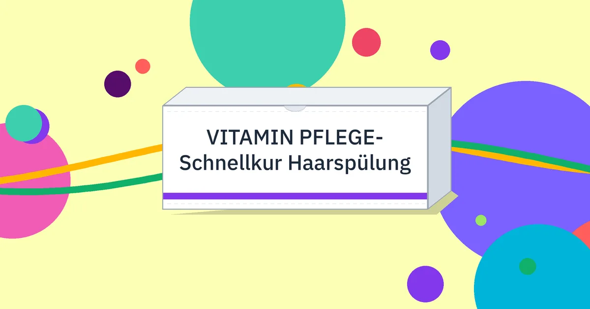 Symbolbild: Packung mit der Aufschrift VITAMIN PFLEGE-Schnellkur Haarspülung (PZN 12521655) – Verfügbarkeit und Bezug in Apotheken in Frankfurt am Main