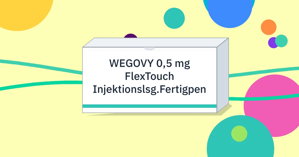 Symbolbild: Packung mit der Aufschrift WEGOVY 0,5 mg FlexTouch Injektionslsg.Fertigpen (PZN 19515758) – Verfügbarkeit und Bezug in Apotheken in Frankfurt am Main