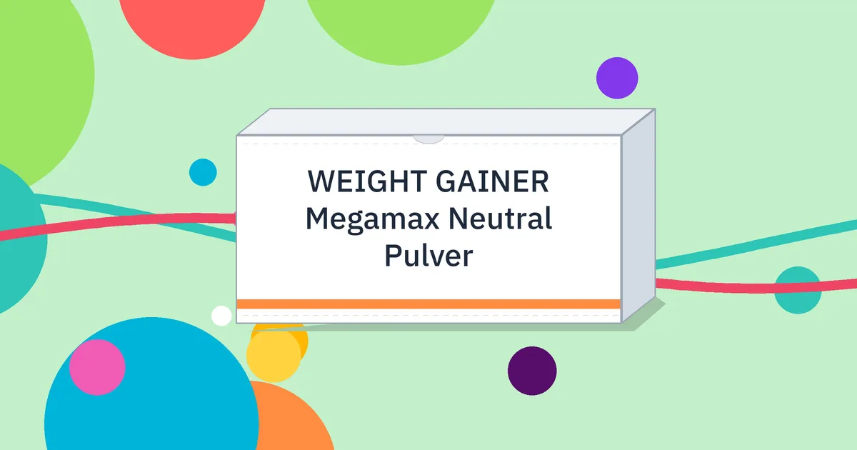 Symbolbild: Packung mit der Aufschrift WEIGHT GAINER Megamax Neutral Pulver (PZN 15635342) – Verfügbarkeit und Bezug in Apotheken in Frankfurt am Main