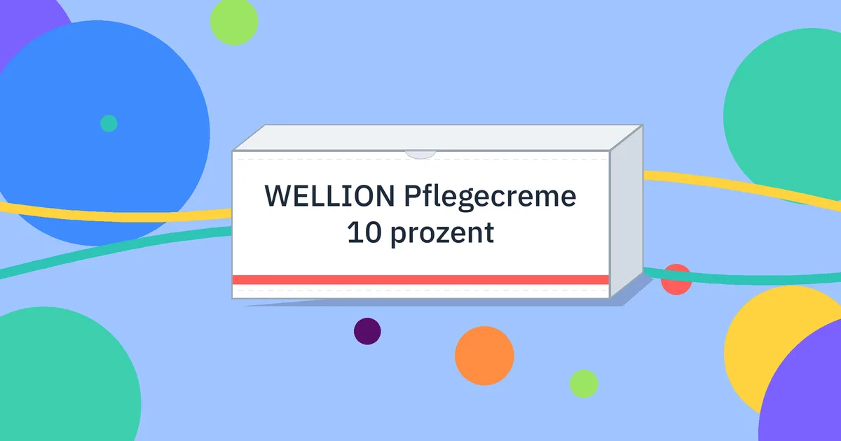 Symbolbild: Packung mit der Aufschrift WELLION Pflegecreme 10 prozent (PZN 06848369) – Verfügbarkeit und Bezug in Apotheken in Frankfurt am Main