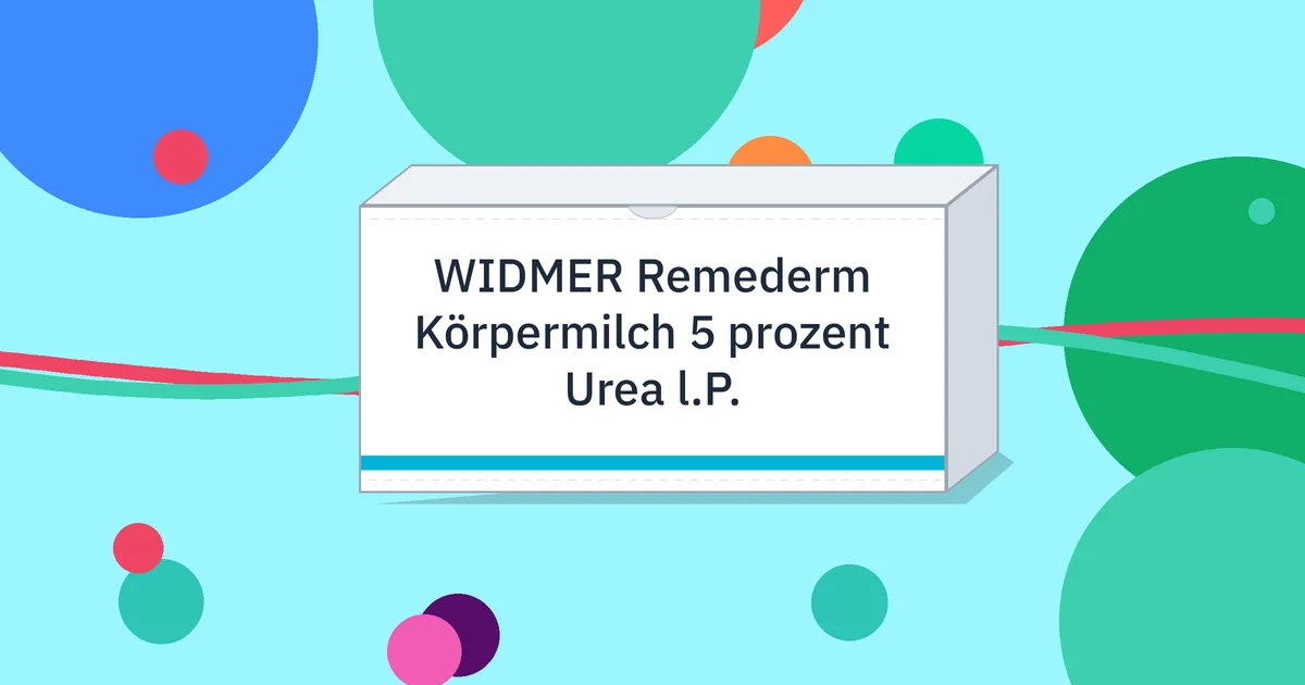 Symbolbild: Packung mit der Aufschrift WIDMER Remederm Körpermilch 5 prozent Urea l.P. (PZN 07655796) – Verfügbarkeit und Bezug in Apotheken in Frankfurt am Main