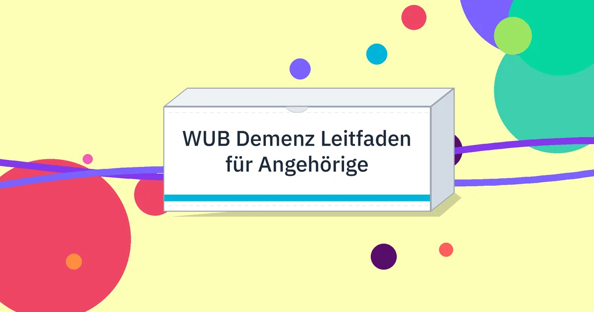 Symbolbild: Packung mit der Aufschrift WUB Demenz Leitfaden für Angehörige (PZN 18250536) – Verfügbarkeit und Bezug in Apotheken in Frankfurt am Main