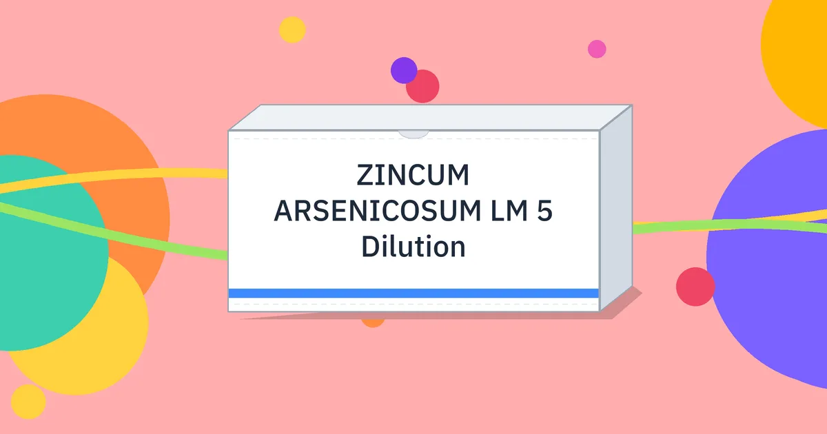 Symbolbild: Packung mit der Aufschrift ZINCUM ARSENICOSUM LM 5 Dilution (PZN 13290330) – Verfügbarkeit und Bezug in Apotheken in Frankfurt am Main