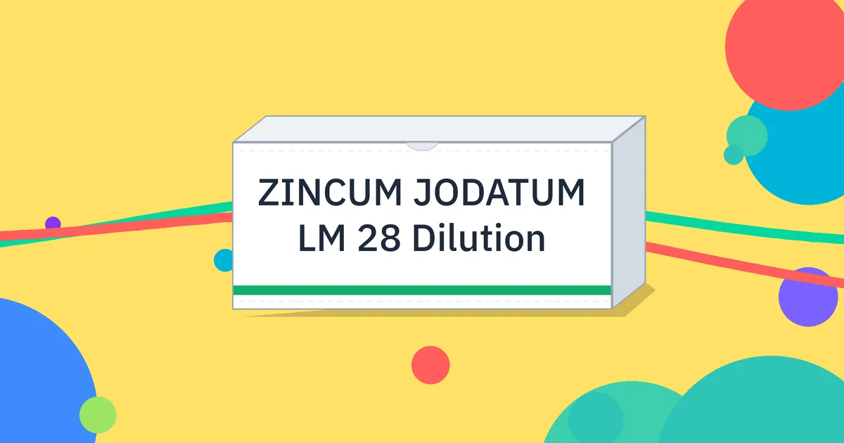 Symbolbild: Packung mit der Aufschrift ZINCUM JODATUM LM 28 Dilution (PZN 13294345) – Verfügbarkeit und Bezug in Apotheken in Frankfurt am Main