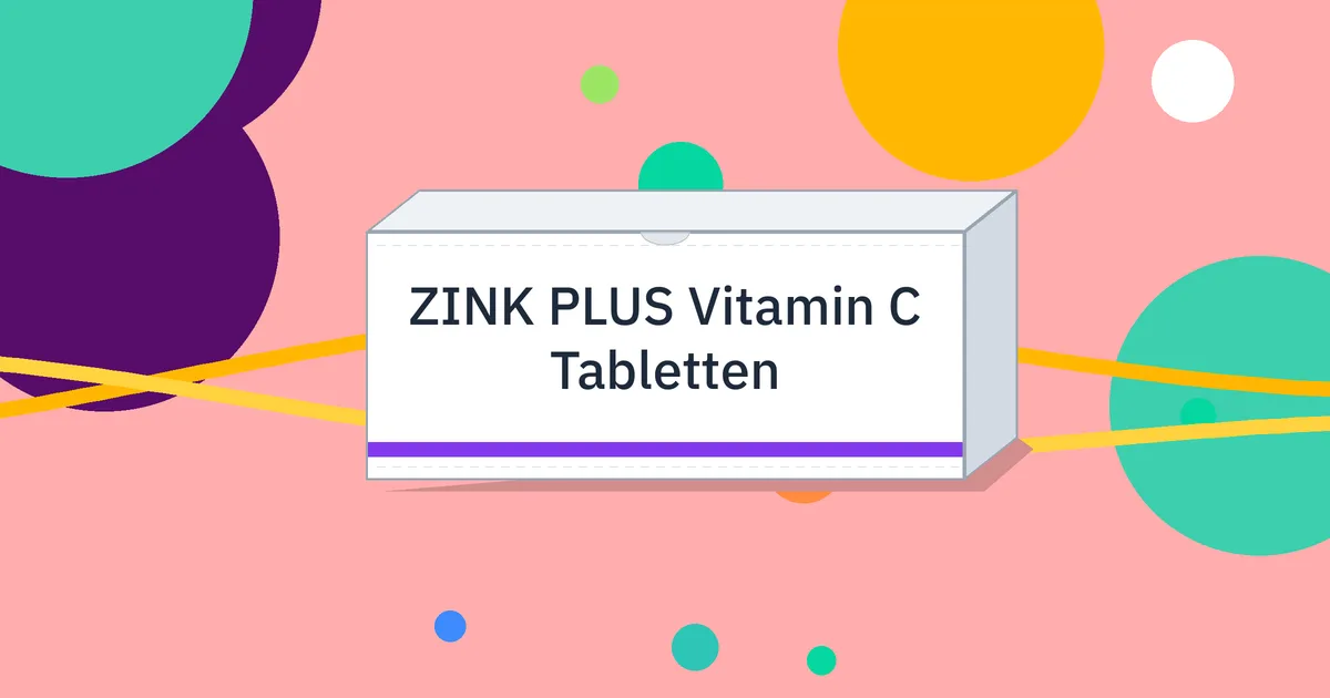Symbolbild: Packung mit der Aufschrift ZINK PLUS Vitamin C Tabletten (PZN 15894109) – Verfügbarkeit und Bezug in Apotheken in Frankfurt am Main