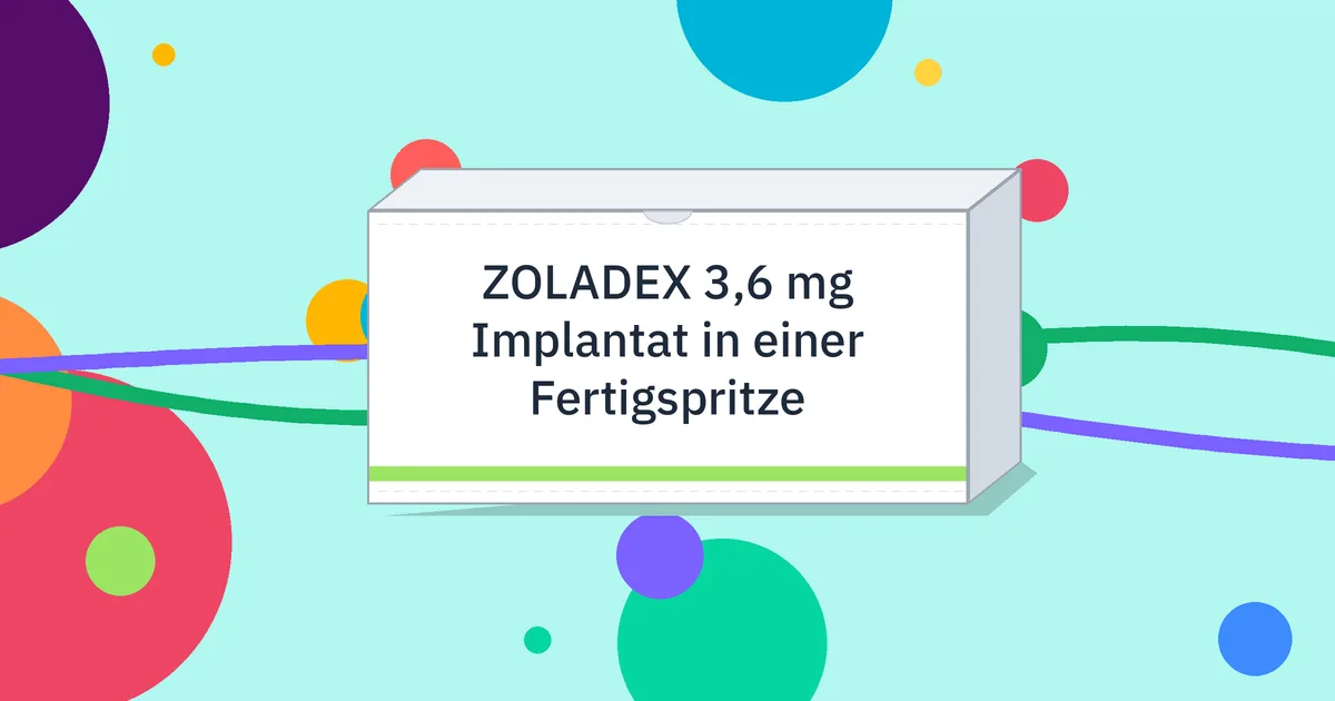 Symbolbild: Packung mit der Aufschrift ZOLADEX 3,6 mg Implantat in einer Fertigspritze (PZN 15569450) – Verfügbarkeit und Bezug in Apotheken in Frankfurt am Main