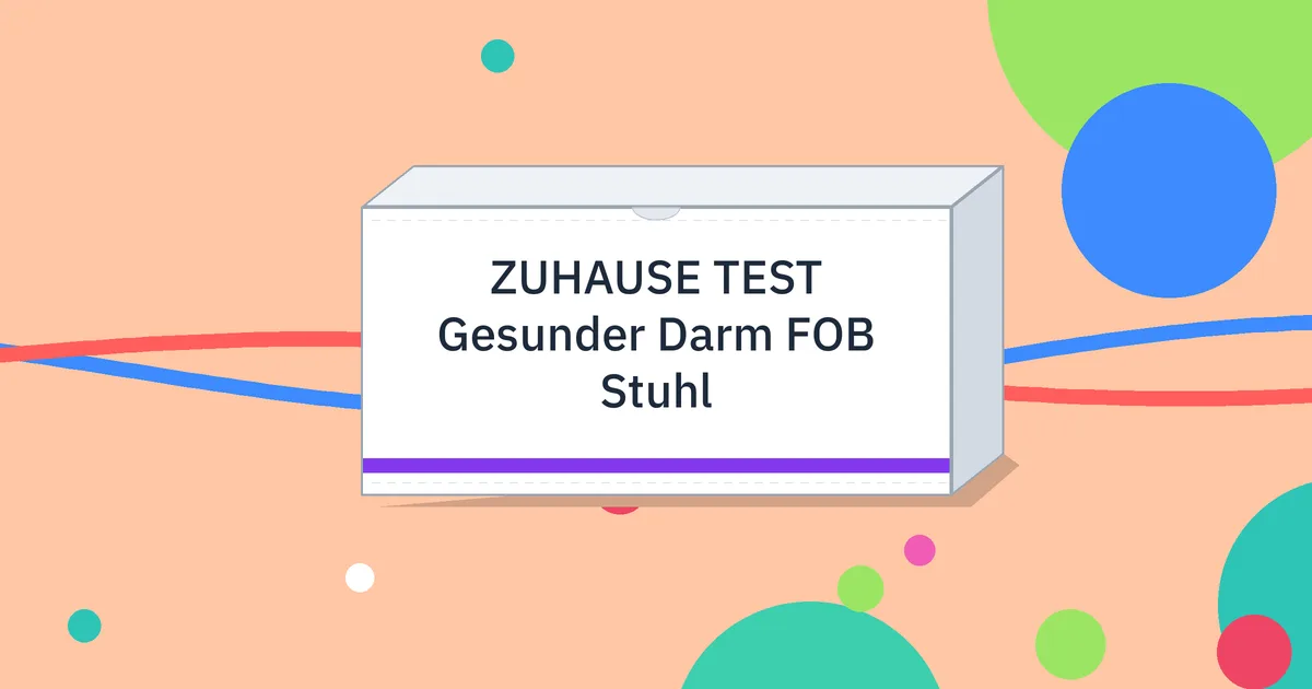 Symbolbild: Packung mit der Aufschrift ZUHAUSE TEST Gesunder Darm FOB Stuhl (PZN 19338049) – Verfügbarkeit und Bezug in Apotheken in Frankfurt am Main