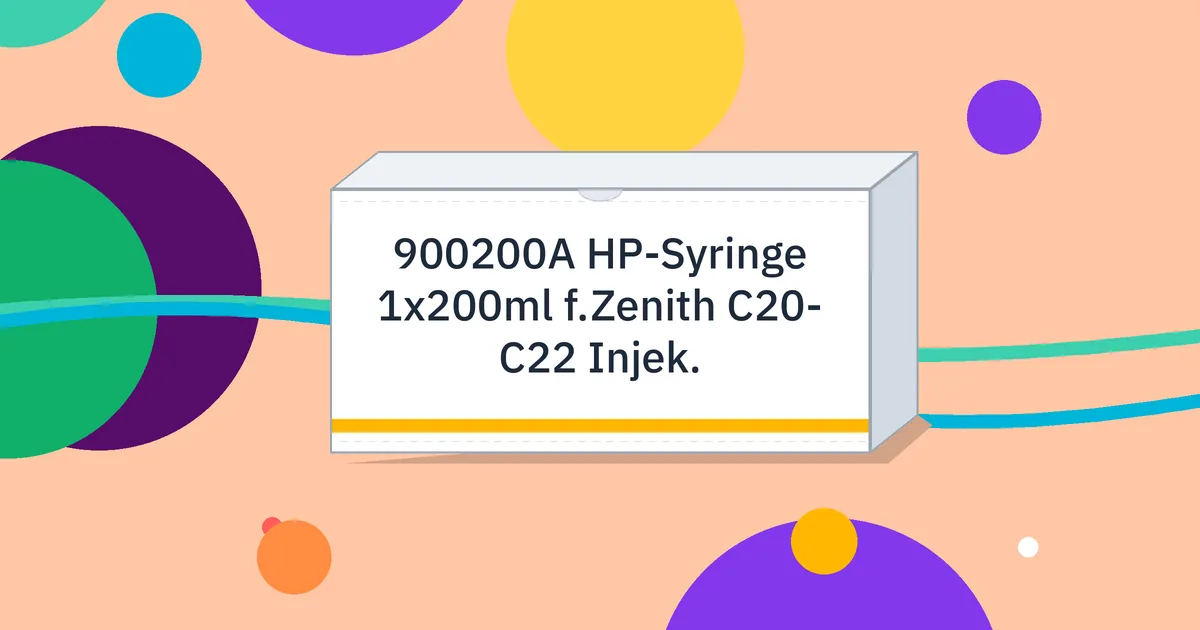 Symbolbild: Packung mit der Aufschrift 900200A HP-Syringe 1x200ml f.Zenith C20-C22 Injek. (PZN 10983759) – Verfügbarkeit und Bezug in Apotheken in Frankfurt am Main