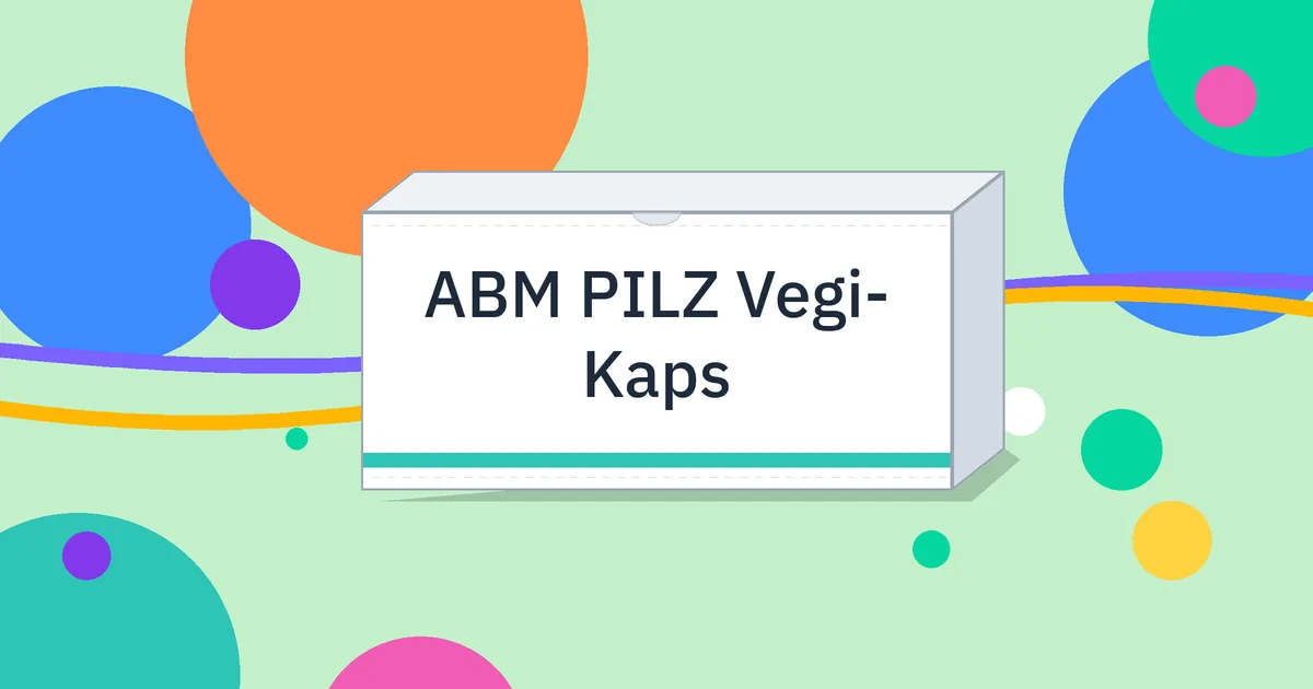 Symbolbild: Packung mit der Aufschrift ABM PILZ Vegi-Kaps (PZN 00473885) – Verfügbarkeit und Bezug in Apotheken in Frankfurt am Main