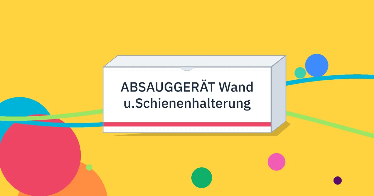 Symbolbild: Packung mit der Aufschrift ABSAUGGERÄT Wand u.Schienenhalterung (PZN 01492790) – Verfügbarkeit und Bezug in Apotheken in Frankfurt am Main
