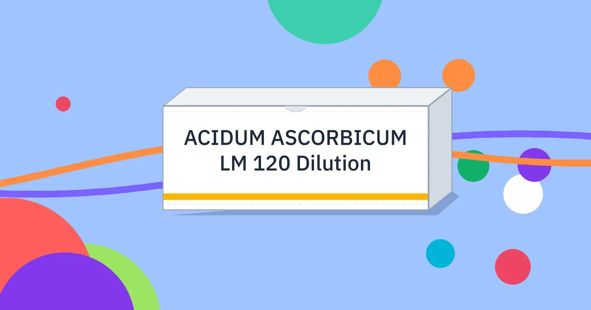 Symbolbild: Packung mit der Aufschrift ACIDUM ASCORBICUM LM 120 Dilution (PZN 13269465) – Verfügbarkeit und Bezug in Apotheken in Frankfurt am Main