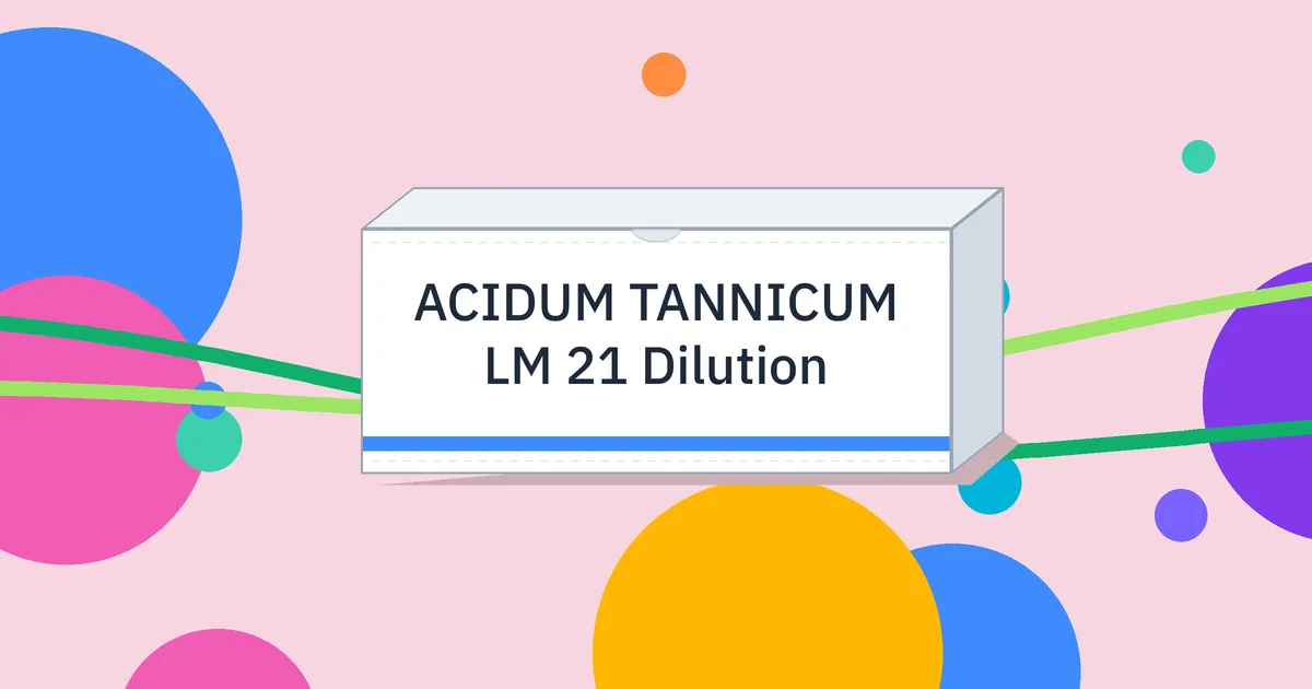 Symbolbild: Packung mit der Aufschrift ACIDUM TANNICUM LM 21 Dilution (PZN 13285978) – Verfügbarkeit und Bezug in Apotheken in Frankfurt am Main