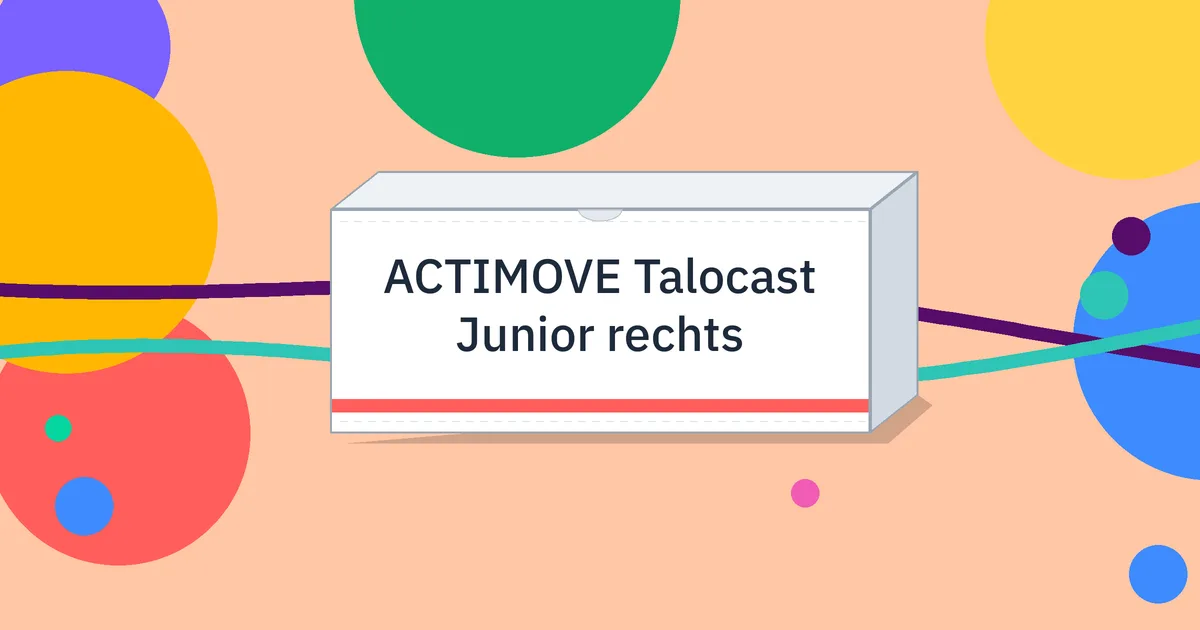 Symbolbild: Packung mit der Aufschrift ACTIMOVE Talocast Junior rechts (PZN 04973567) – Verfügbarkeit und Bezug in Apotheken in Frankfurt am Main