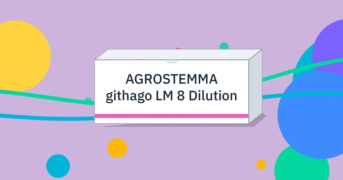 Symbolbild: Packung mit der Aufschrift AGROSTEMMA githago LM 8 Dilution (PZN 13307326) – Verfügbarkeit und Bezug in Apotheken in Frankfurt am Main