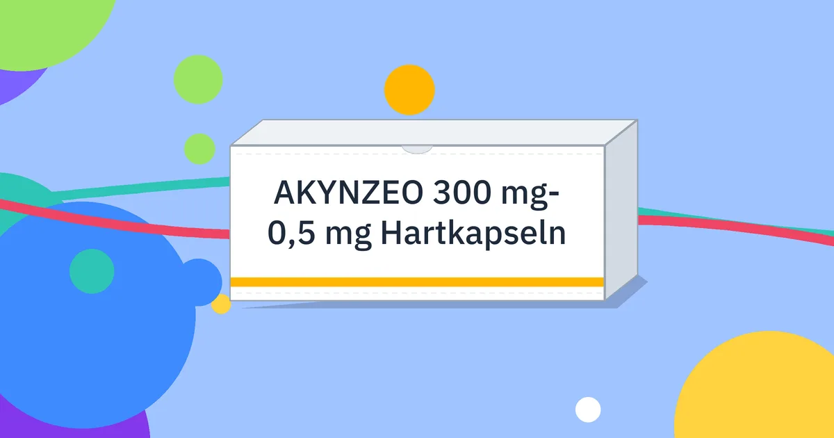 Symbolbild: Packung mit der Aufschrift AKYNZEO 300 mg-0,5 mg Hartkapseln (PZN 17259498) – Verfügbarkeit und Bezug in Apotheken in Frankfurt am Main