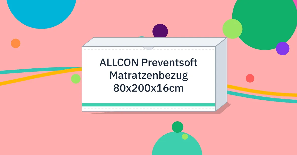 Symbolbild: Packung mit der Aufschrift ALLCON Preventsoft Matratzenbezug 80x200x16cm (PZN 02849610) – Verfügbarkeit und Bezug in Apotheken in Frankfurt am Main