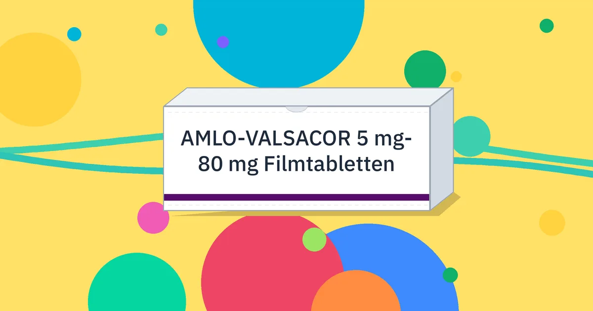 Symbolbild: Packung mit der Aufschrift AMLO-VALSACOR 5 mg-80 mg Filmtabletten (PZN 15610750) – Verfügbarkeit und Bezug in Apotheken in Frankfurt am Main