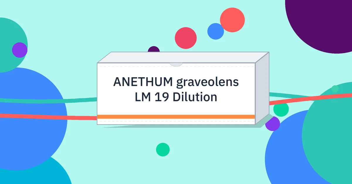 Symbolbild: Packung mit der Aufschrift ANETHUM graveolens LM 19 Dilution (PZN 16008185) – Verfügbarkeit und Bezug in Apotheken in Frankfurt am Main