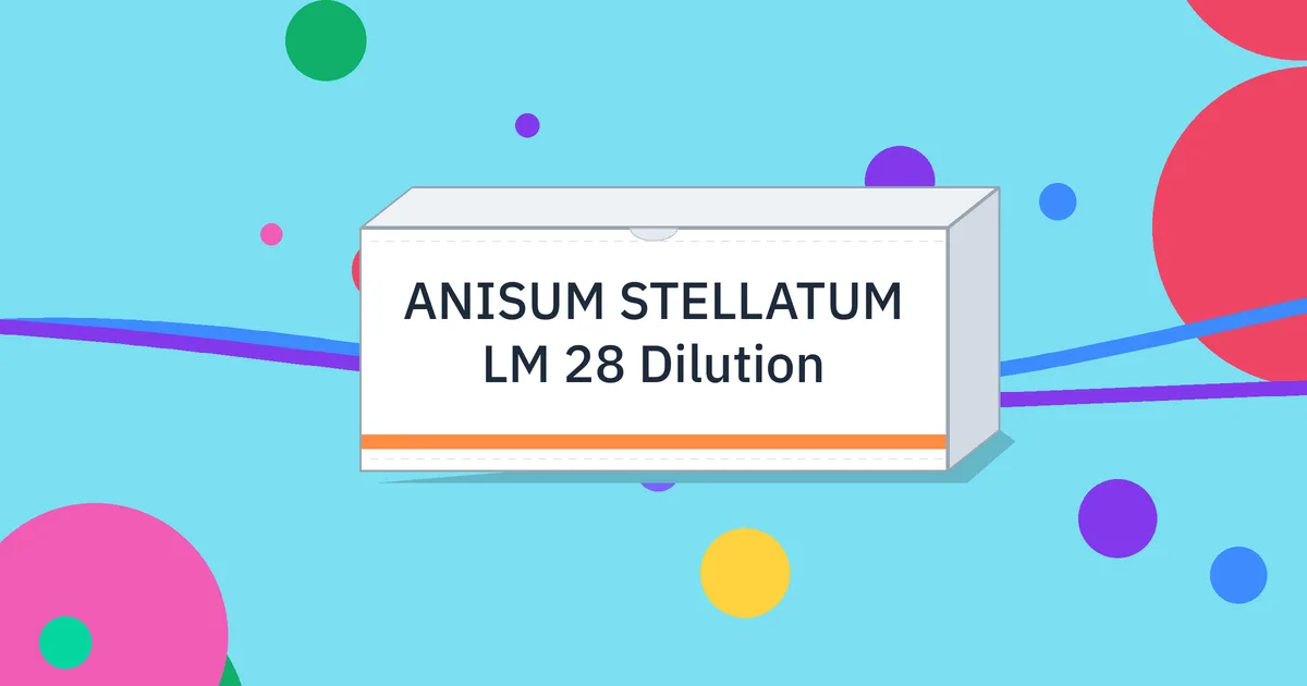 Symbolbild: Packung mit der Aufschrift ANISUM STELLATUM LM 28 Dilution (PZN 13369563) – Verfügbarkeit und Bezug in Apotheken in Frankfurt am Main