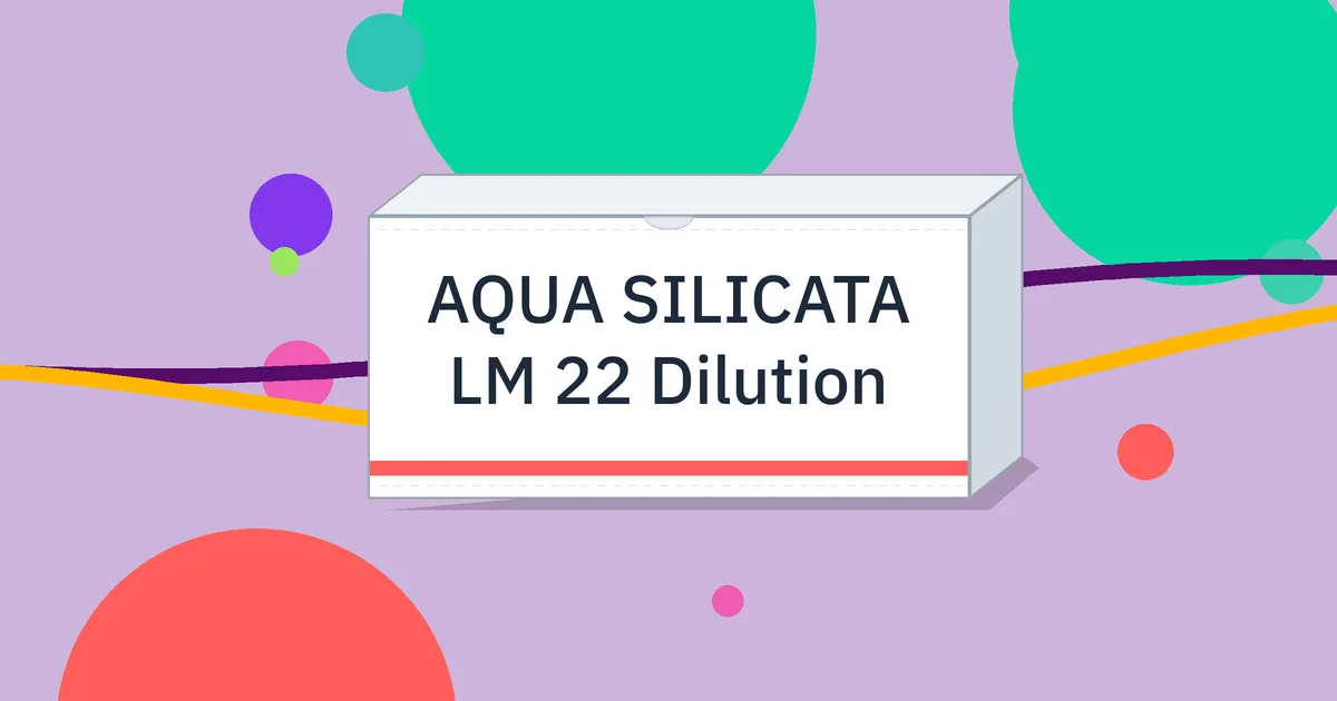 Symbolbild: Packung mit der Aufschrift AQUA SILICATA LM 22 Dilution (PZN 13383103) – Verfügbarkeit und Bezug in Apotheken in Frankfurt am Main