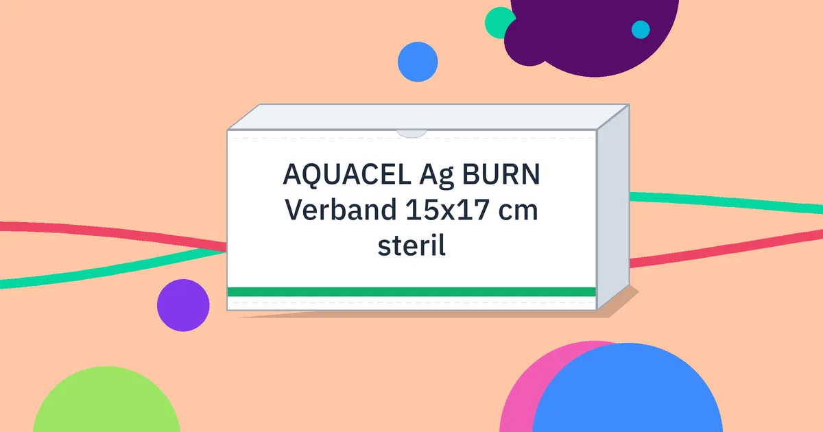 Symbolbild: Packung mit der Aufschrift AQUACEL Ag BURN Verband 15x17 cm steril (PZN 00215137) – Verfügbarkeit und Bezug in Apotheken in Frankfurt am Main