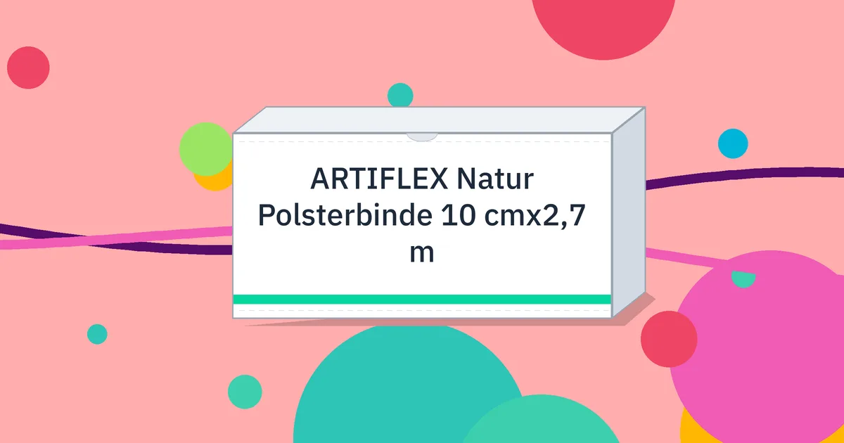 Symbolbild: Packung mit der Aufschrift ARTIFLEX Natur Polsterbinde 10 cmx2,7 m (PZN 12654729) – Verfügbarkeit und Bezug in Apotheken in Frankfurt am Main