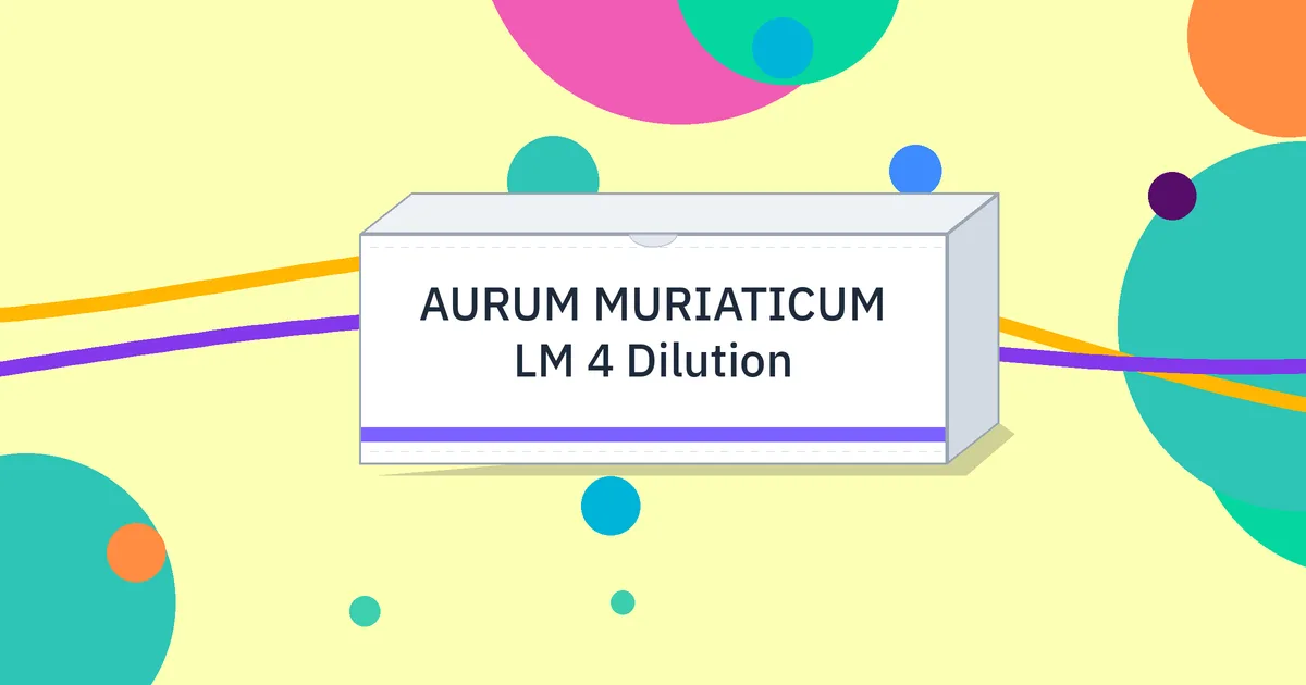 Symbolbild: Packung mit der Aufschrift AURUM MURIATICUM LM 4 Dilution (PZN 12785437) – Verfügbarkeit und Bezug in Apotheken in Frankfurt am Main