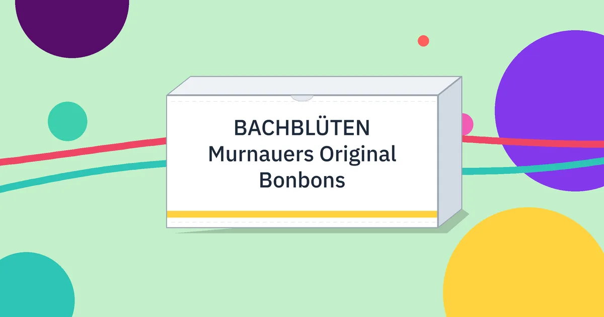 Symbolbild: Packung mit der Aufschrift BACHBLÜTEN Murnauers Original Bonbons (PZN 10111373) – Verfügbarkeit und Bezug in Apotheken in Frankfurt am Main