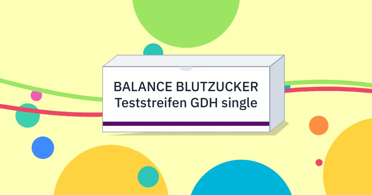 Symbolbild: Packung mit der Aufschrift BALANCE BLUTZUCKER Teststreifen GDH single (PZN 11240960) – Verfügbarkeit und Bezug in Apotheken in Frankfurt am Main