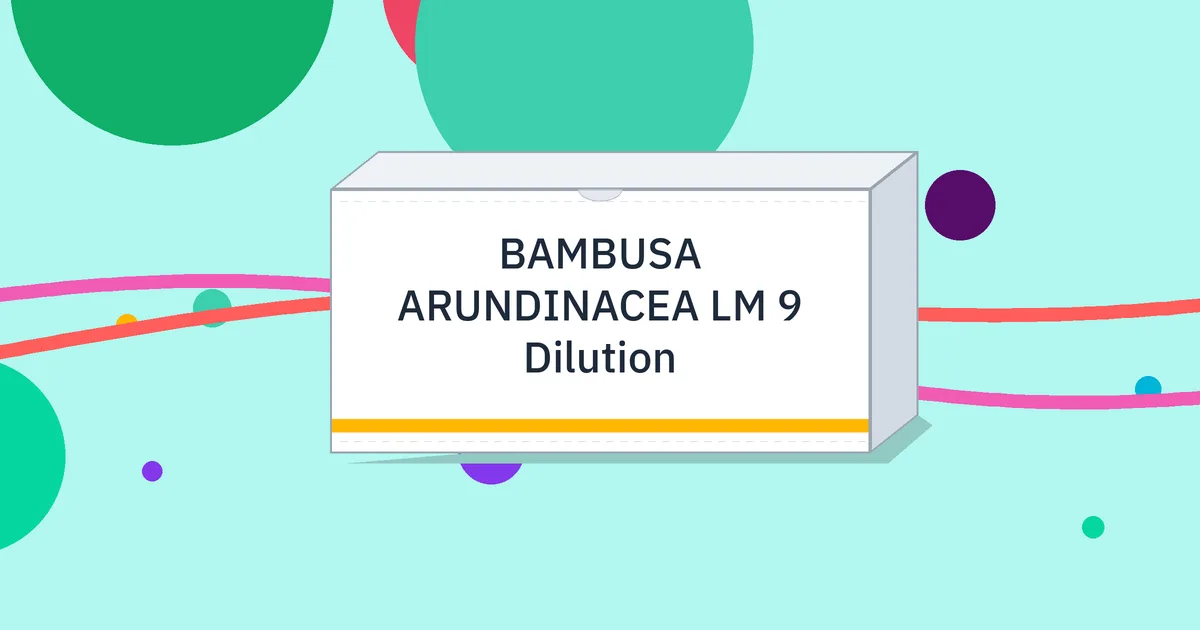 Symbolbild: Packung mit der Aufschrift BAMBUSA ARUNDINACEA LM 9 Dilution (PZN 12787614) – Verfügbarkeit und Bezug in Apotheken in Frankfurt am Main