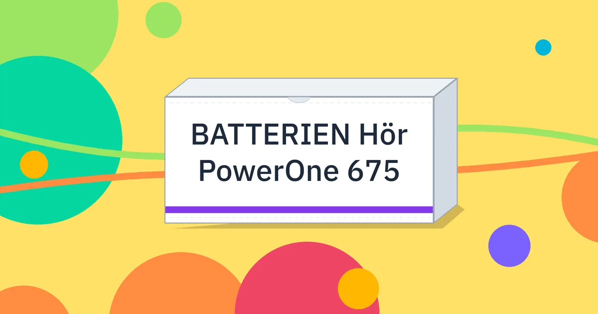 Symbolbild: Packung mit der Aufschrift BATTERIEN Hör PowerOne 675 (PZN 08448125) – Verfügbarkeit und Bezug in Apotheken in Frankfurt am Main