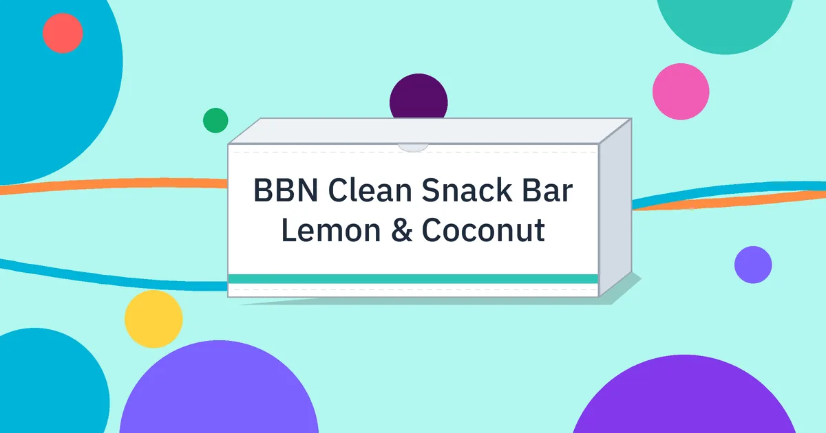 Symbolbild: Packung mit der Aufschrift BBN Clean Snack Bar Lemon & Coconut (PZN 18387488) – Verfügbarkeit und Bezug in Apotheken in Frankfurt am Main