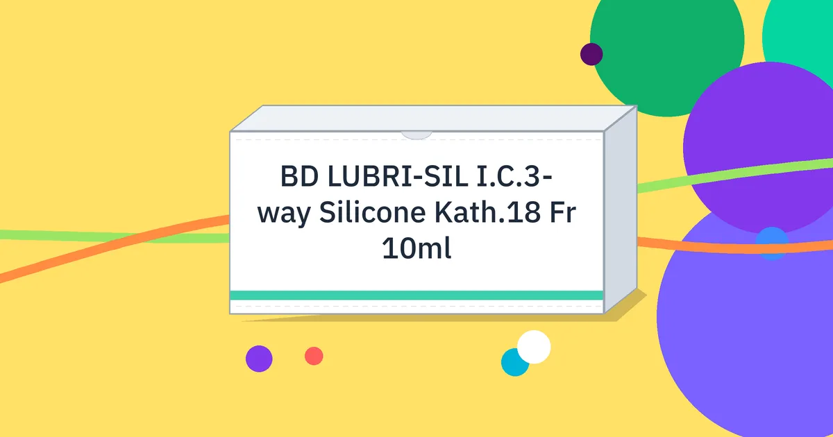 Symbolbild: Packung mit der Aufschrift BD LUBRI-SIL I.C.3-way Silicone Kath.18 Fr 10ml (PZN 20594680) – Verfügbarkeit und Bezug in Apotheken in Frankfurt am Main