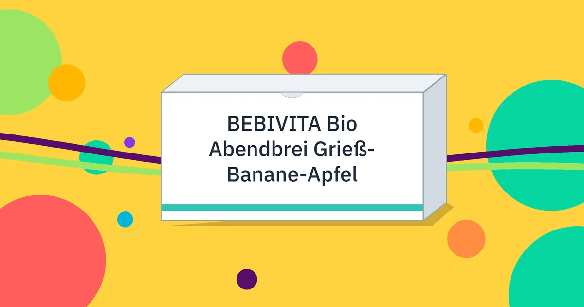 Symbolbild: Packung mit der Aufschrift BEBIVITA Bio Abendbrei Grieß-Banane-Apfel (PZN 16838308) – Verfügbarkeit und Bezug in Apotheken in Frankfurt am Main