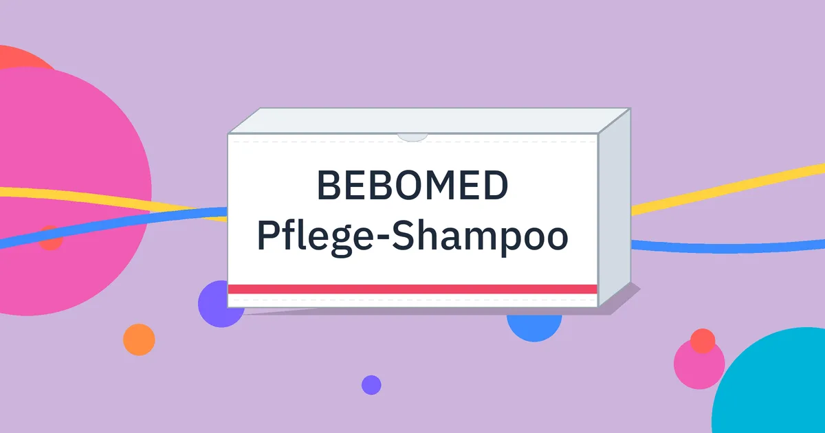 Symbolbild: Packung mit der Aufschrift BEBOMED Pflege-Shampoo (PZN 19395248) – Verfügbarkeit und Bezug in Apotheken in Frankfurt am Main