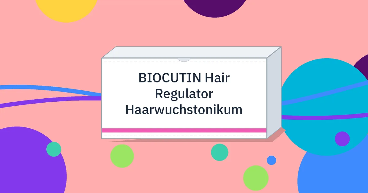 Symbolbild: Packung mit der Aufschrift BIOCUTIN Hair Regulator Haarwuchstonikum (PZN 11530238) – Verfügbarkeit und Bezug in Apotheken in Frankfurt am Main