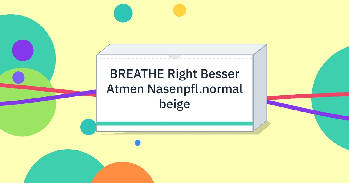 Symbolbild: Packung mit der Aufschrift BREATHE Right Besser Atmen Nasenpfl.normal beige (PZN 17179173) – Verfügbarkeit und Bezug in Apotheken in Frankfurt am Main