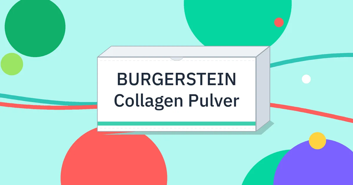 Symbolbild: Packung mit der Aufschrift BURGERSTEIN Collagen Pulver (PZN 20541956) – Verfügbarkeit und Bezug in Apotheken in Frankfurt am Main
