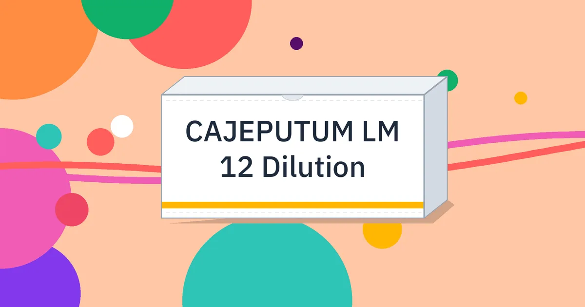 Symbolbild: Packung mit der Aufschrift CAJEPUTUM LM 12 Dilution (PZN 12799563) – Verfügbarkeit und Bezug in Apotheken in Frankfurt am Main