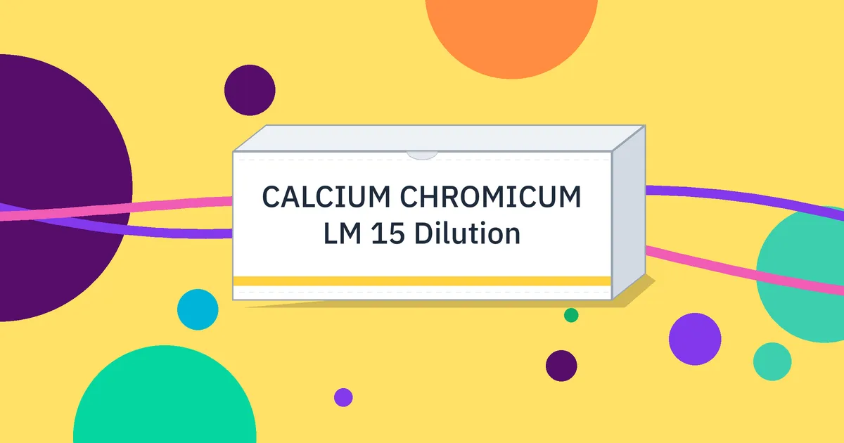 Symbolbild: Packung mit der Aufschrift CALCIUM CHROMICUM LM 15 Dilution (PZN 13408352) – Verfügbarkeit und Bezug in Apotheken in Frankfurt am Main