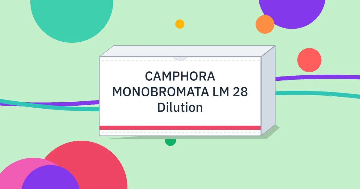 Symbolbild: Packung mit der Aufschrift CAMPHORA MONOBROMATA LM 28 Dilution (PZN 13412230) – Verfügbarkeit und Bezug in Apotheken in Frankfurt am Main