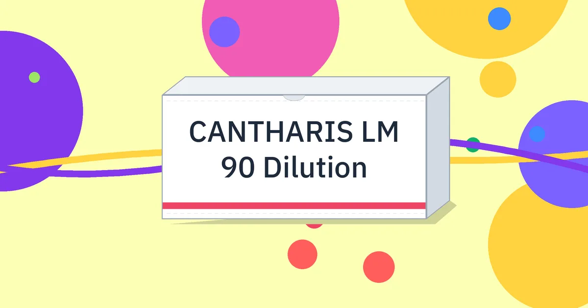 Symbolbild: Packung mit der Aufschrift CANTHARIS LM 90 Dilution (PZN 12808457) – Verfügbarkeit und Bezug in Apotheken in Frankfurt am Main