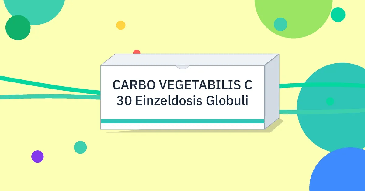 Symbolbild: Packung mit der Aufschrift CARBO VEGETABILIS C 30 Einzeldosis Globuli (PZN 01544280) – Verfügbarkeit und Bezug in Apotheken in Frankfurt am Main