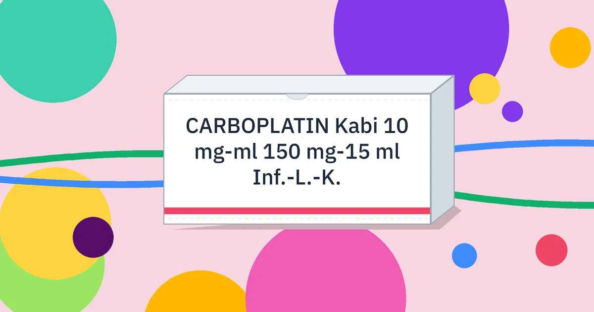 Symbolbild: Packung mit der Aufschrift CARBOPLATIN Kabi 10 mg-ml 150 mg-15 ml Inf.-L.-K. (PZN 00877387) – Verfügbarkeit und Bezug in Apotheken in Frankfurt am Main