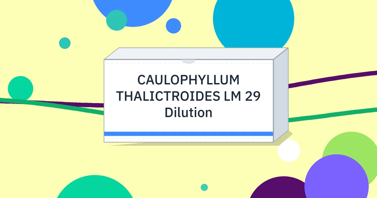 Symbolbild: Packung mit der Aufschrift CAULOPHYLLUM THALICTROIDES LM 29 Dilution (PZN 13434964) – Verfügbarkeit und Bezug in Apotheken in Frankfurt am Main