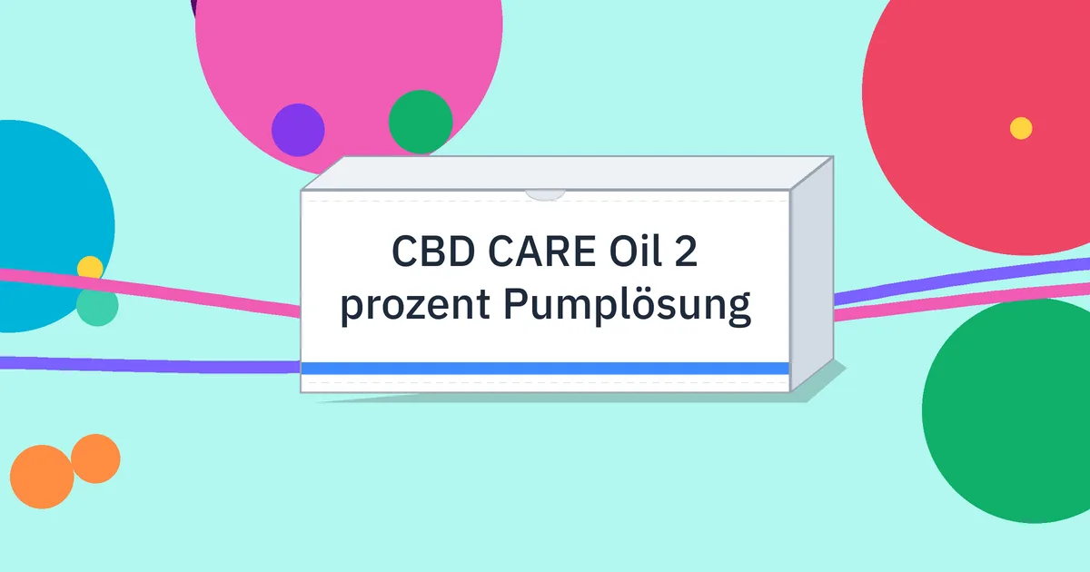 Symbolbild: Packung mit der Aufschrift CBD CARE Oil 2 prozent Pumplösung (PZN 17448644) – Verfügbarkeit und Bezug in Apotheken in Frankfurt am Main